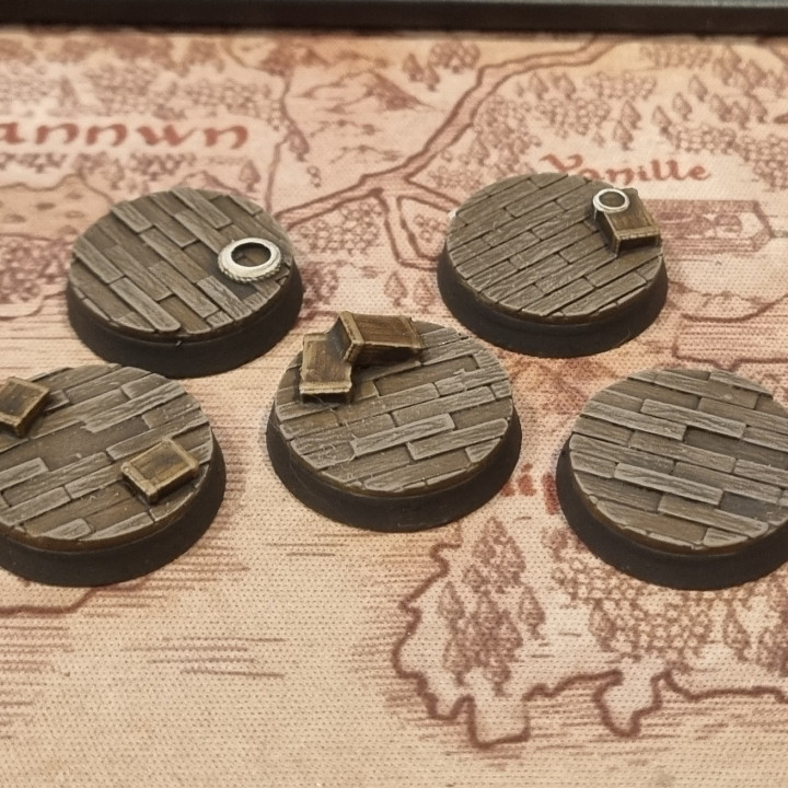 3D Printable Rivertown - 25mm Infantry Bases by Metalik Studios