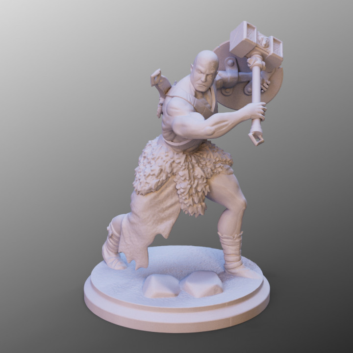 3D Printable Borus The Barbarian by Tenda Orc Studio