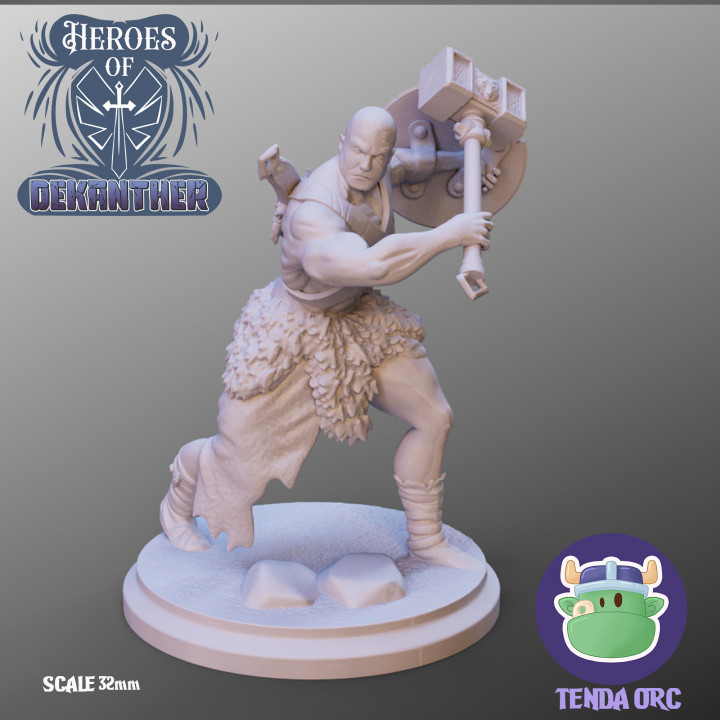 3D Printable Borus The Barbarian by Tenda Orc Studio