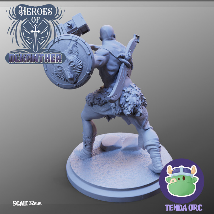 3D Printable Borus The Barbarian by Tenda Orc Studio
