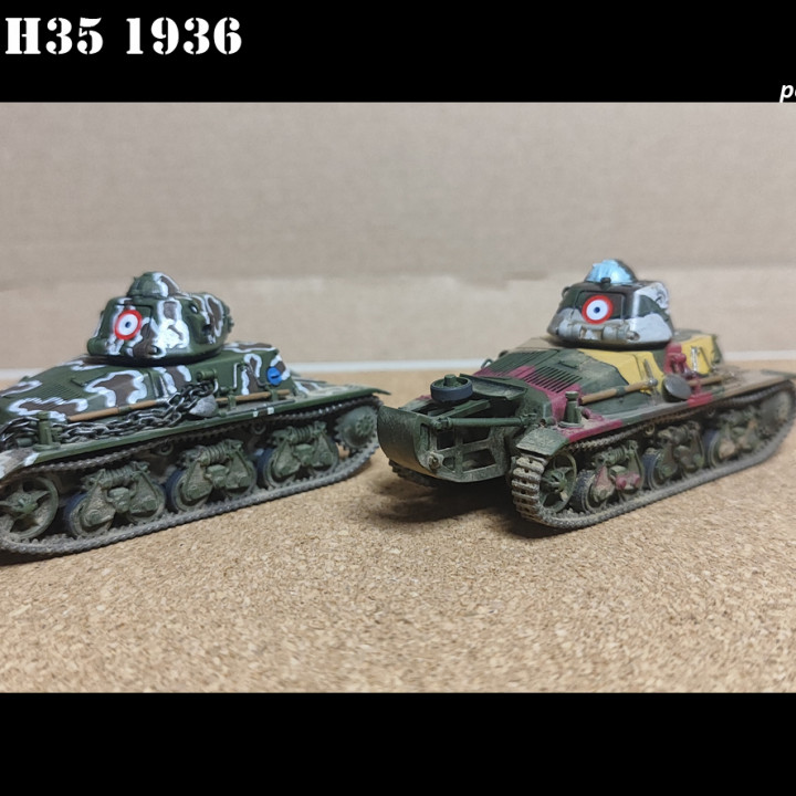 3D Printable Hotchkiss H35, 3 possible variants by Counlane Models