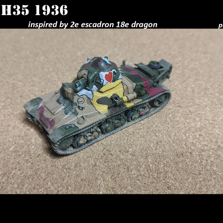 3D Printable Hotchkiss H35, 3 possible variants by Counlane Models