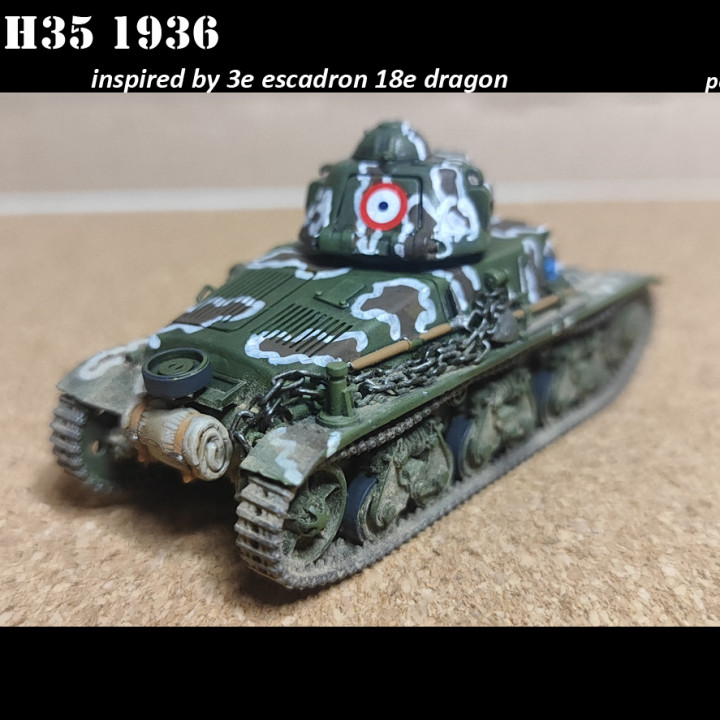 3D Printable Hotchkiss H35, 3 possible variants by Counlane Models