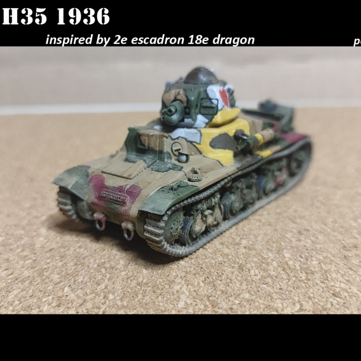 3D Printable Hotchkiss H35, 3 possible variants by Counlane Models
