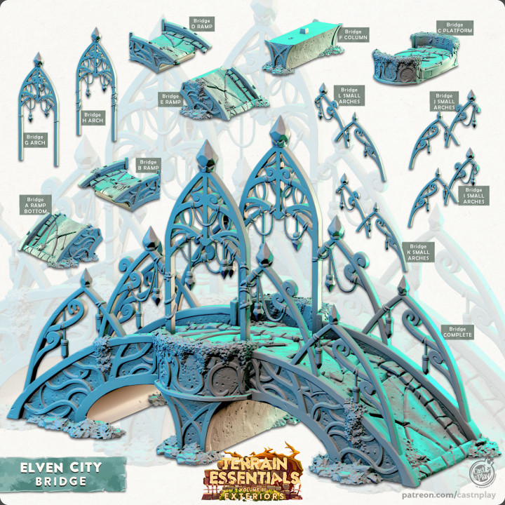3D Printable Elven City Set (Pre Supported) - Terrain Essentials by ...