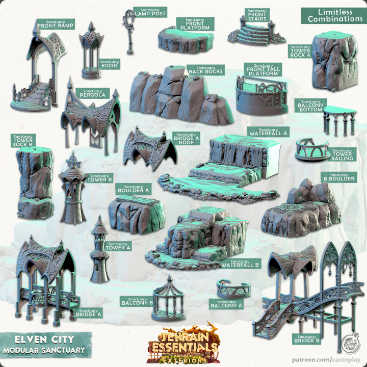 3D Printable Elven City Set (Pre Supported) - Terrain Essentials by ...
