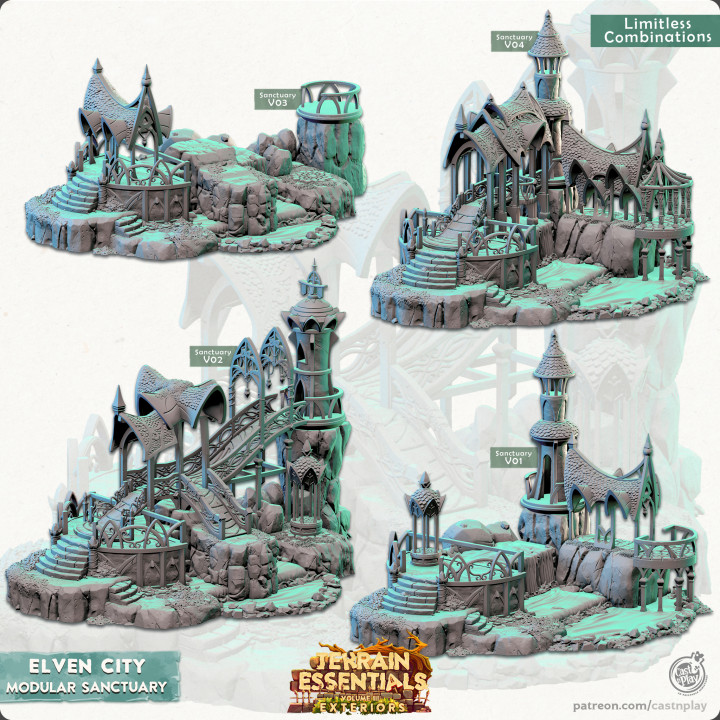 3D Printable Elven City Set (Pre Supported) - Terrain Essentials by ...