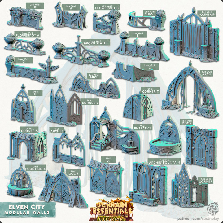 3D Printable Elven City Set (Pre Supported) - Terrain Essentials by ...