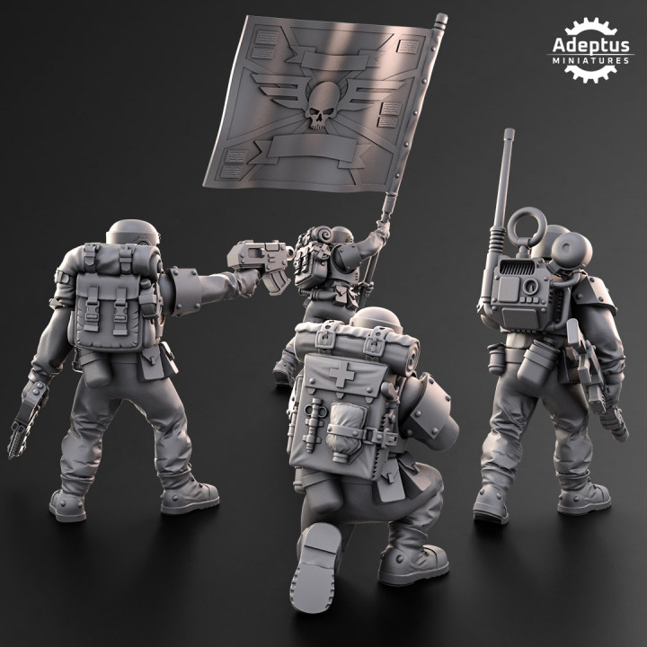3D Printable Command Squad. Warden Regiment. Imperial Guard by Adeptus ...