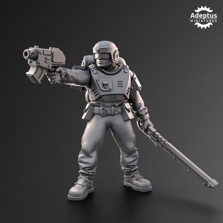 3D Printable Command Squad. Warden Regiment. Imperial Guard by Adeptus ...