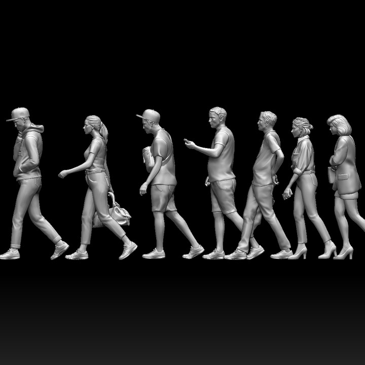 3D Printable young people by Dmitry Tishchenkov
