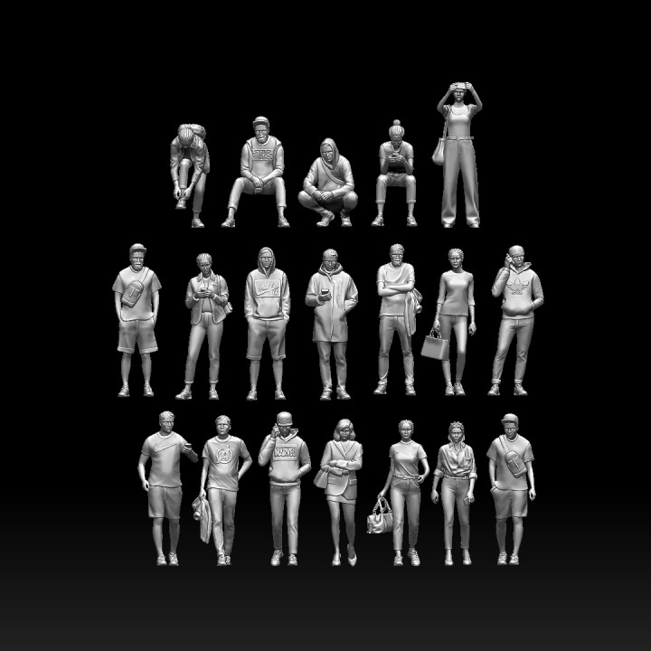 3D Printable young people by Dmitry Tishchenkov