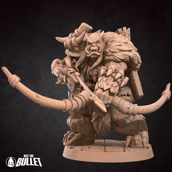 3D Printable Orc Ranger (+Bear) by Bite the Bullet