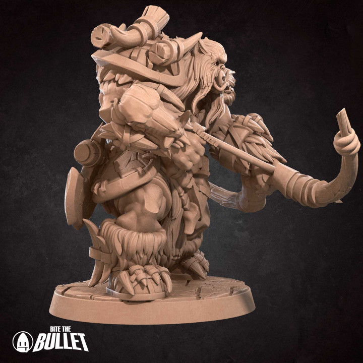 3D Printable Orc Ranger (+Bear) by Bite the Bullet