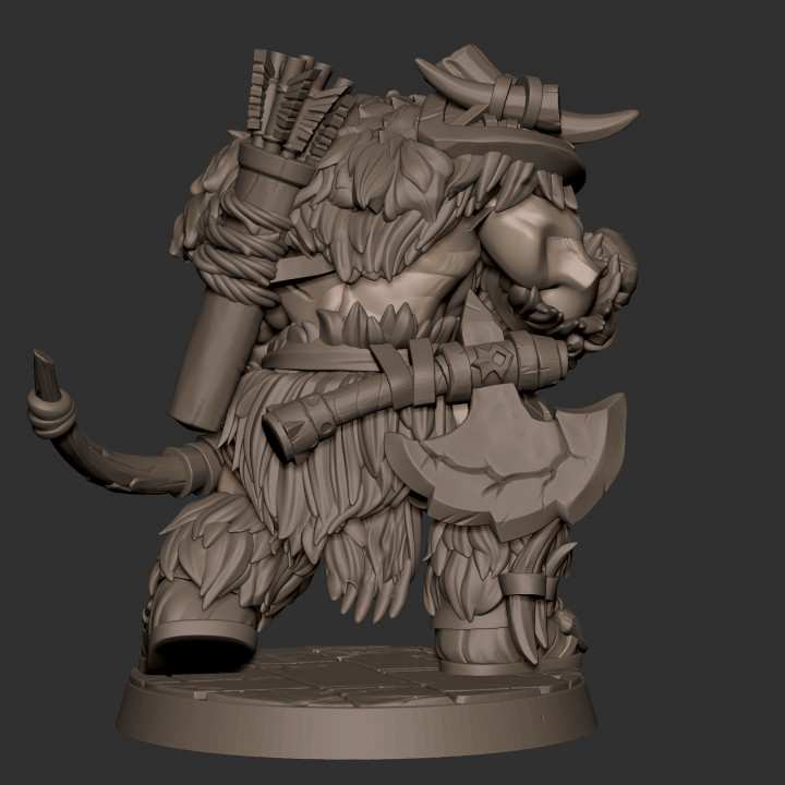 3D Printable Orc Ranger (+Bear) by Bite the Bullet