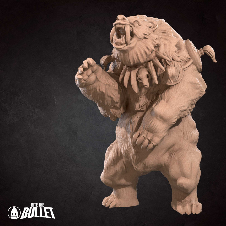 3D Printable Orc Ranger (+Bear) by Bite the Bullet