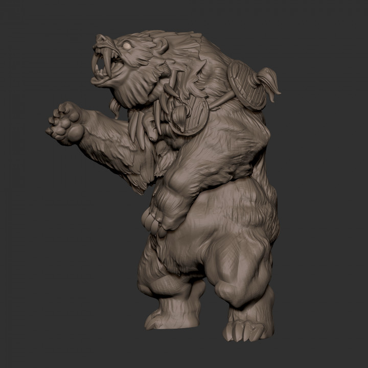 3D Printable Orc Ranger (+Bear) by Bite the Bullet