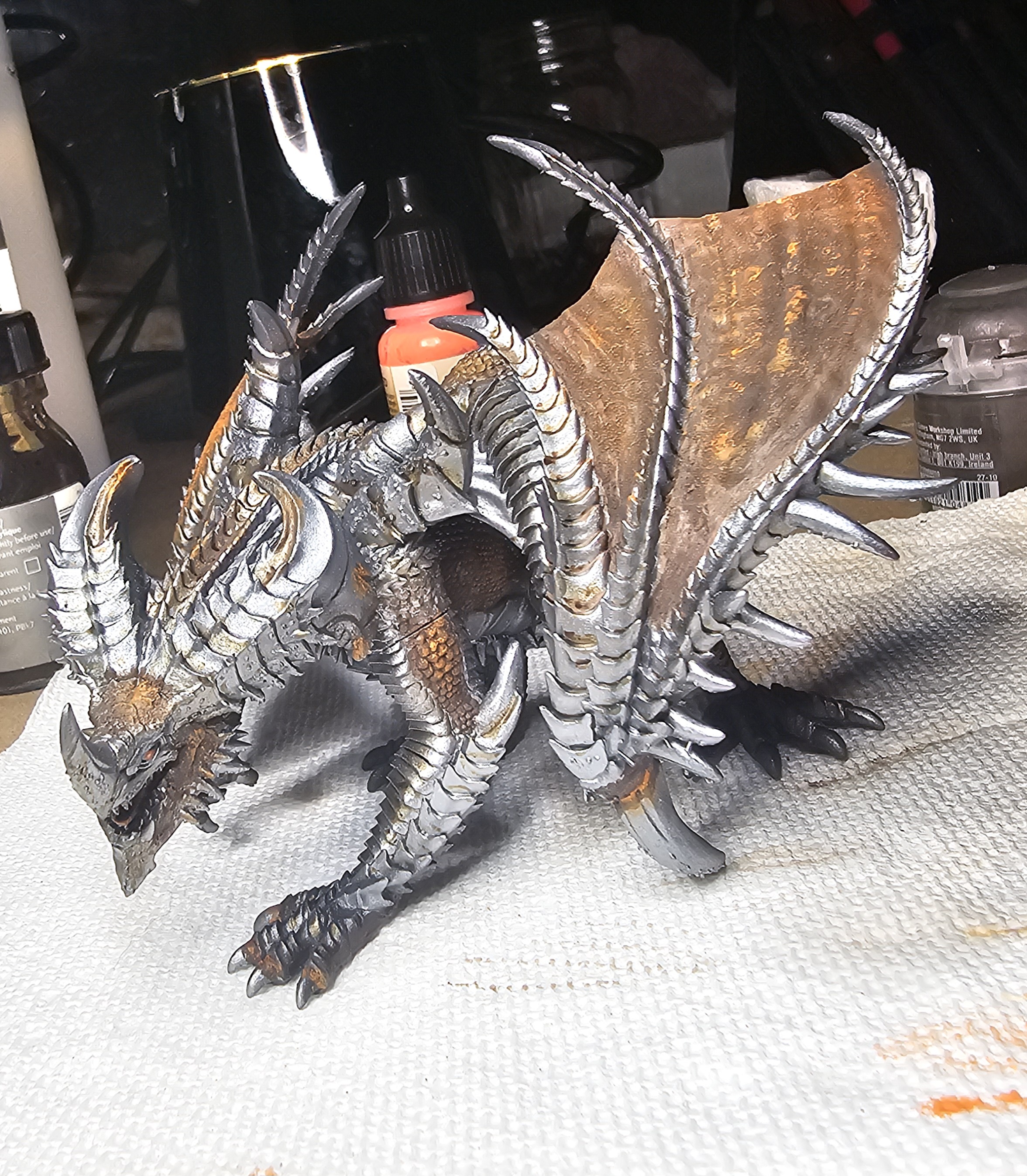 3D Printable Iron Dragon / Legendary Steel Drake / Winged Mountain ...