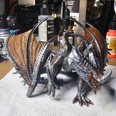 3D Printable Iron Dragon / Legendary Steel Drake / Winged Mountain ...