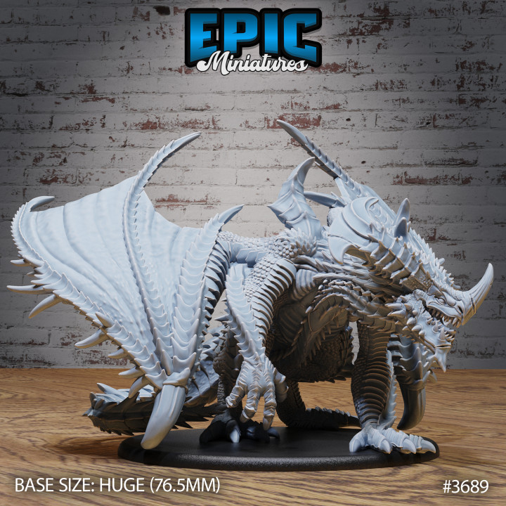 3D Printable Iron Dragon / Legendary Steel Drake / Winged Mountain ...