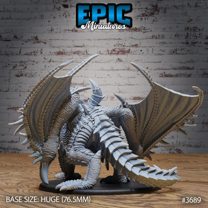 3D Printable Iron Dragon / Legendary Steel Drake / Winged Mountain ...