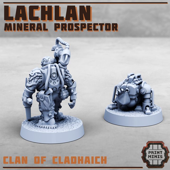 3D Printable Lachlan - Clan of Cladhaich Prospector by Print Minis