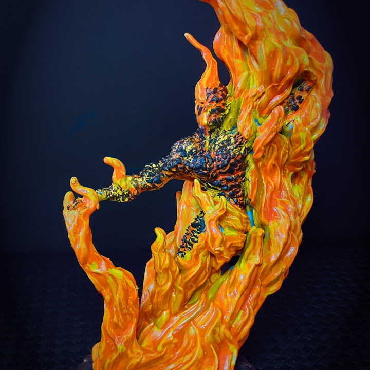 3D Printable Fire Elemental - Burning Man by Black Anvil Miniatures