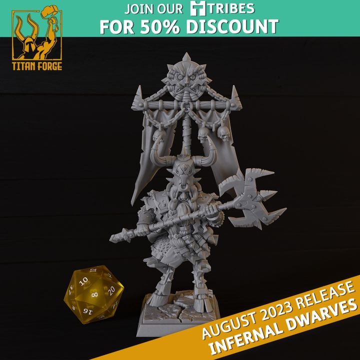 3D Printable Overlord - Infernal Dwarves - Titan Forge Miniatures ...