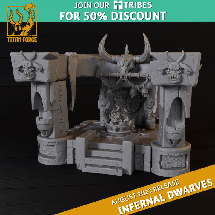 3D Printable Terrain - Infernal Dwarves - Titan Forge Miniatures August ...