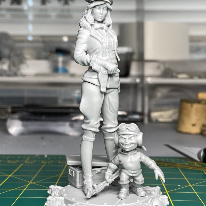 3D Printable Betty & Shrapnel 75mm by Bombshell Miniatures