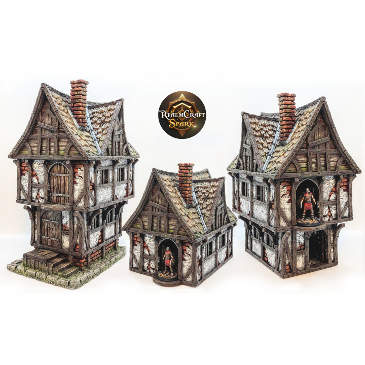 3D Printable Fantasy Cottage House by RealmCraft by RealmCraft