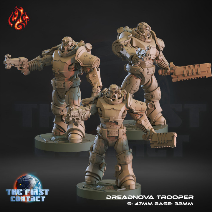 3D Printable Dreadnova Troopers by Crippled God Foundry