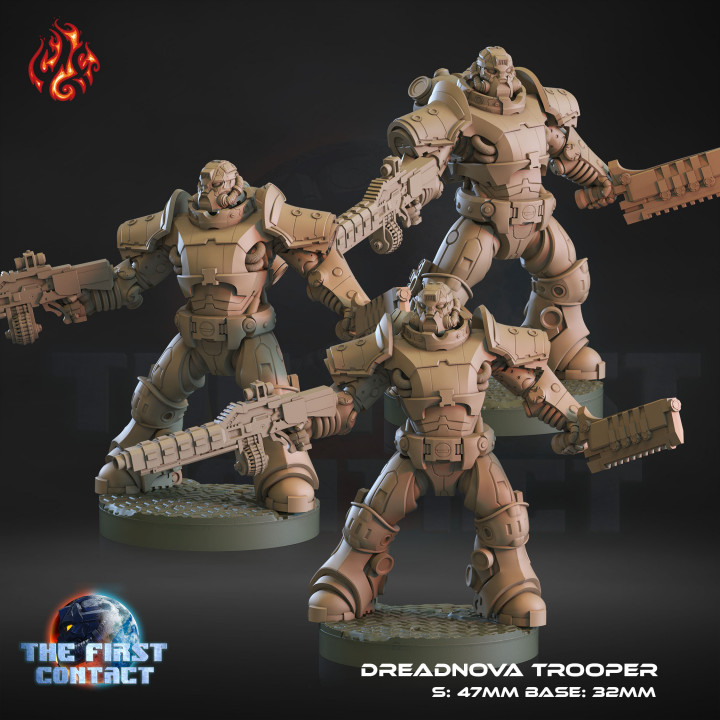 3D Printable Dreadnova Troopers by Crippled God Foundry