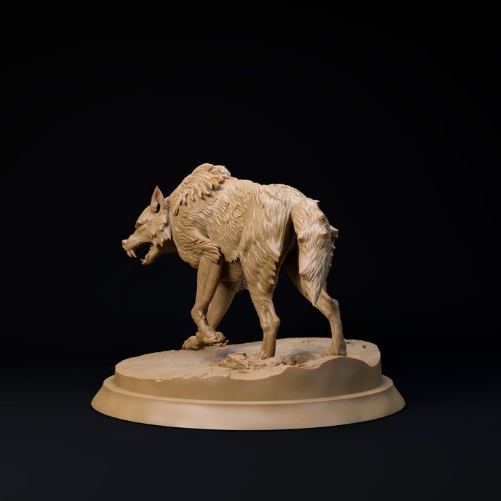3D Printable Fenrir 32mm scale - pre supported by Dino and Dog