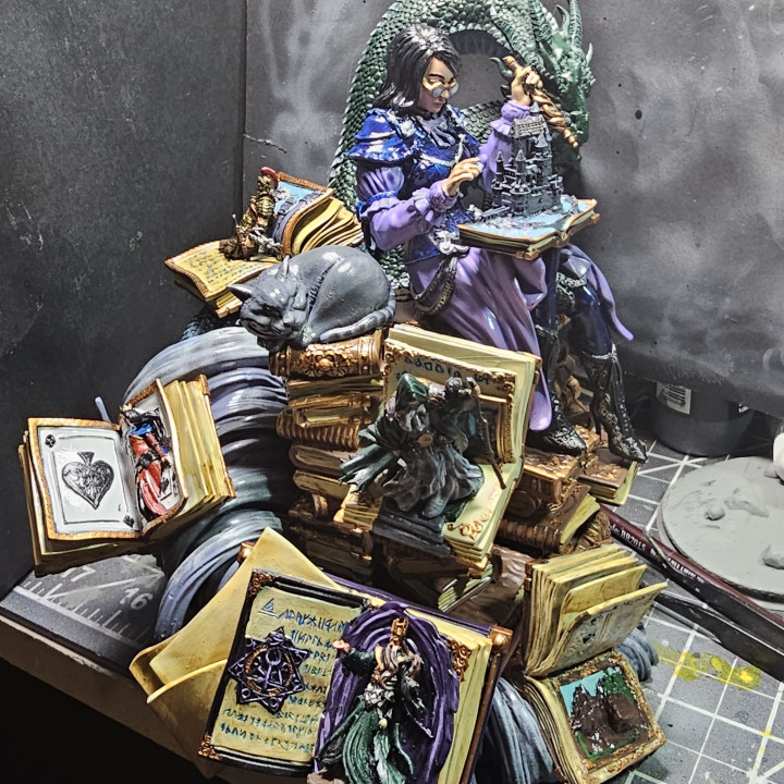 3D Print of Orinthia The Magical Librarian DIORAMA [presupported] by ...