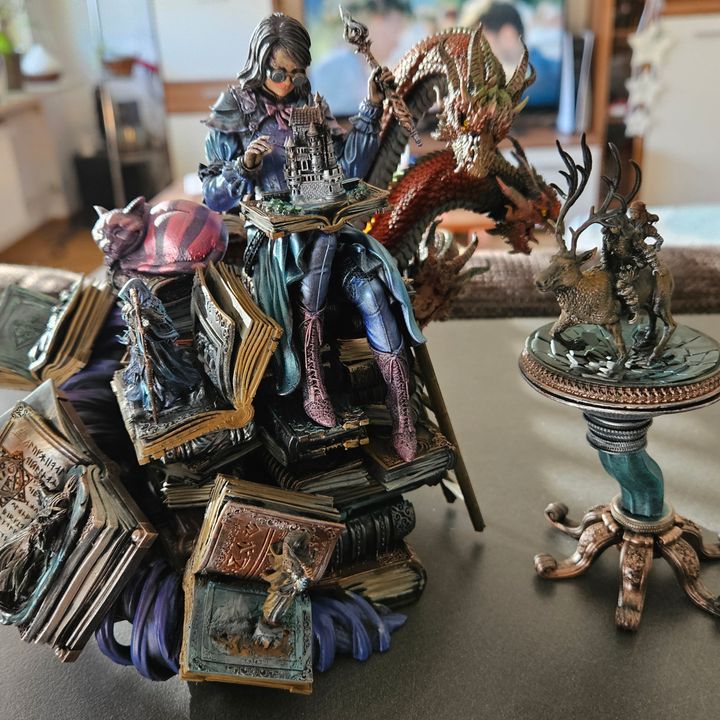 3D Print of Orinthia The Magical Librarian DIORAMA [presupported] by ...