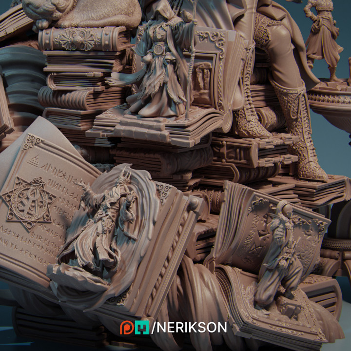 3D Printable Orinthia The Magical Librarian DIORAMA [presupported] by ...