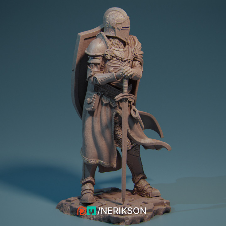 3D Printable Ivanhoe the Lone Knight [presupported] by Nerikson