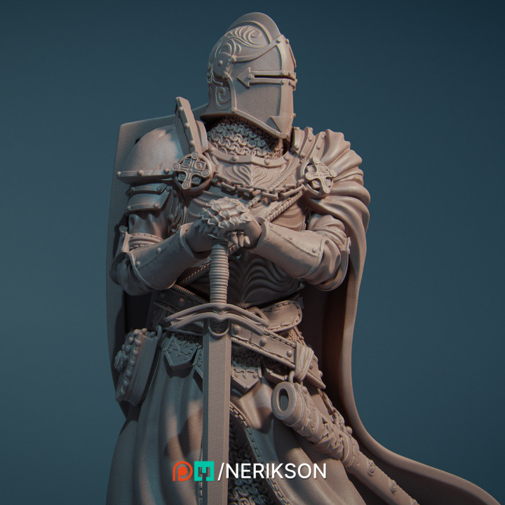 3D Printable Ivanhoe the Lone Knight [presupported] by Nerikson