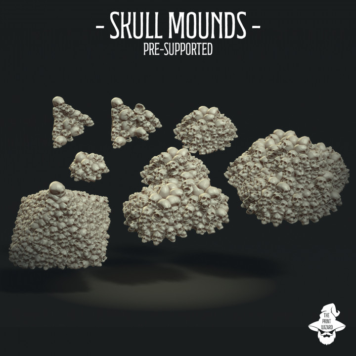 3D Printable Skull Mounds by The Print Wizard
