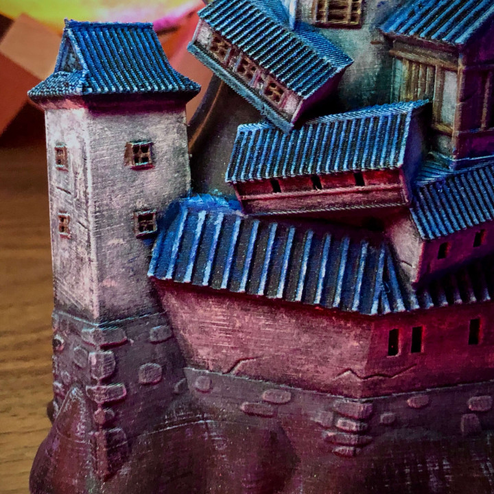 3D Printable Japanese Demon Castle Hyakki by MiniWorld3D