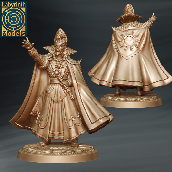 3D Printable Bishop - 32mm scale by Labyrinth Models
