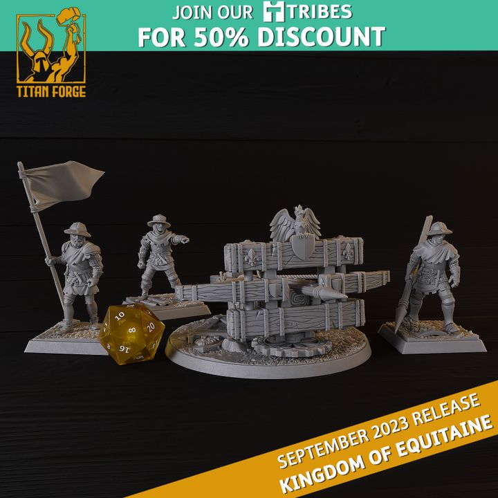 3D Printable Siege Weapon Scorpion - Kingdom of Equitaine - Titan Forge ...