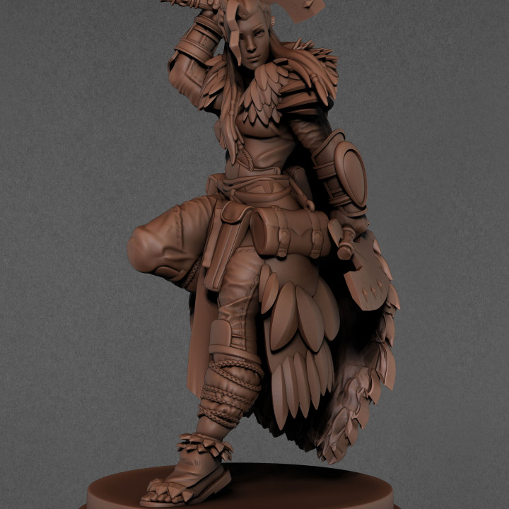 3D Printable VIKING WARRIOR WOMAN by BROKEN SWORD MINIATURES