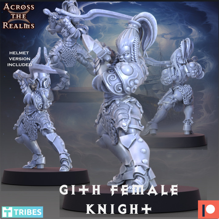 3D Printable Gith Female Knight by Across the Realms