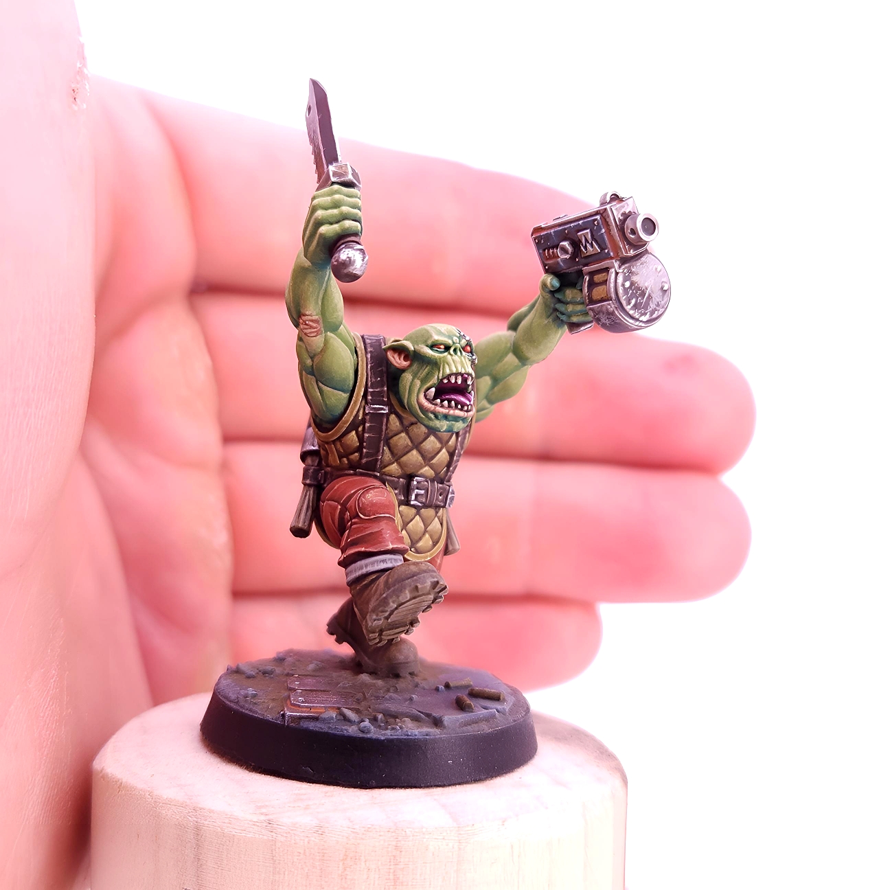 3D Printable Space Orc Crazy Boy by Hardcore Miniatures