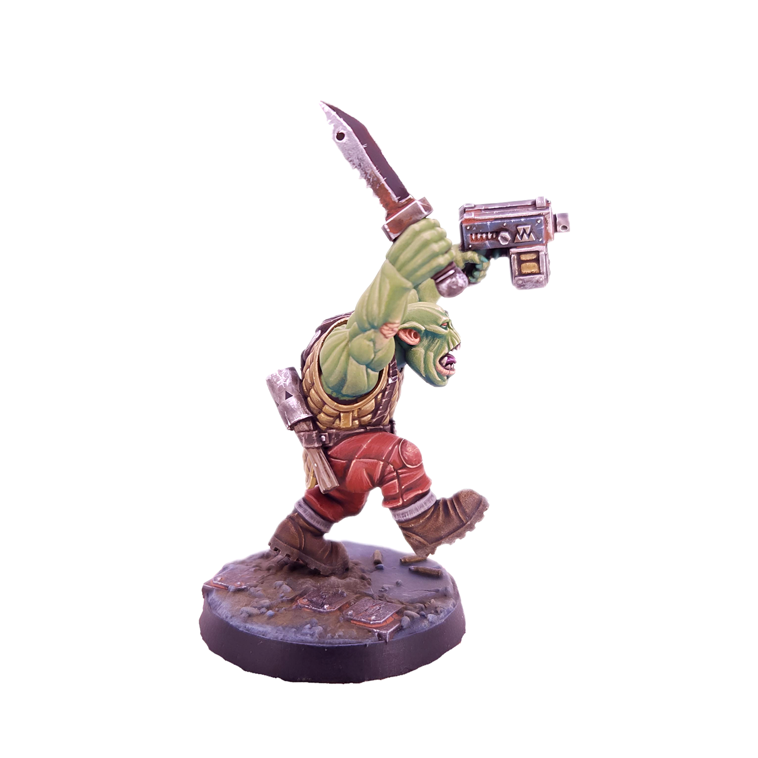 3D Printable Space Orc Crazy Boy by Hardcore Miniatures