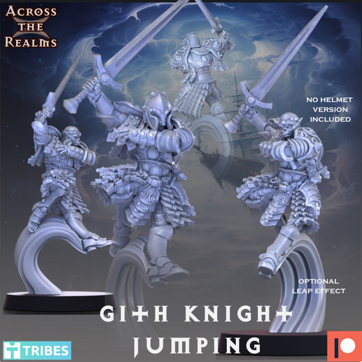 3D Printable Gith Knight Jumping by Across the Realms