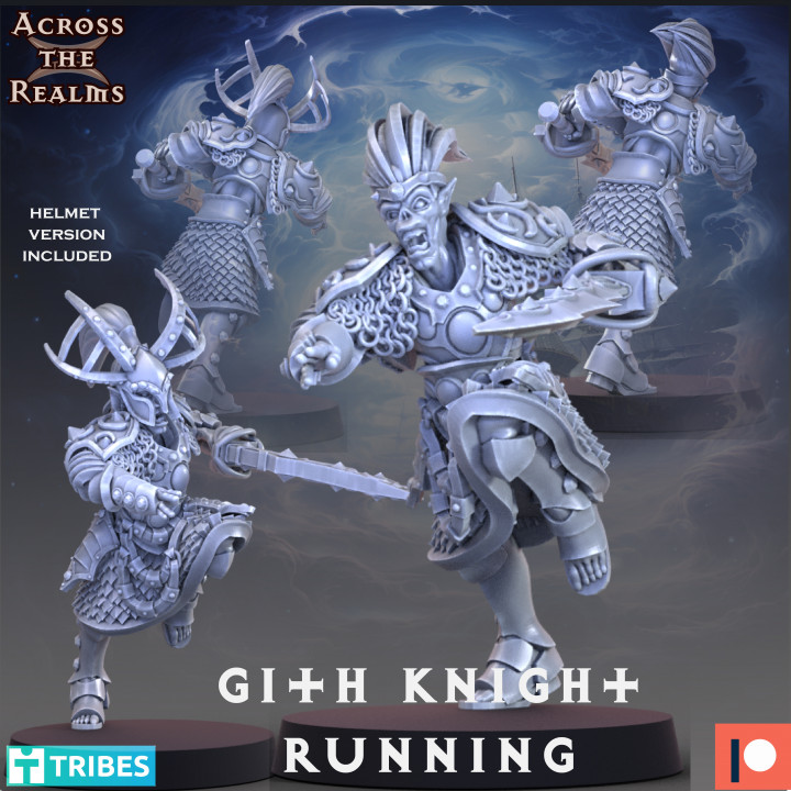 3D Printable Gith Knight Running by Across the Realms