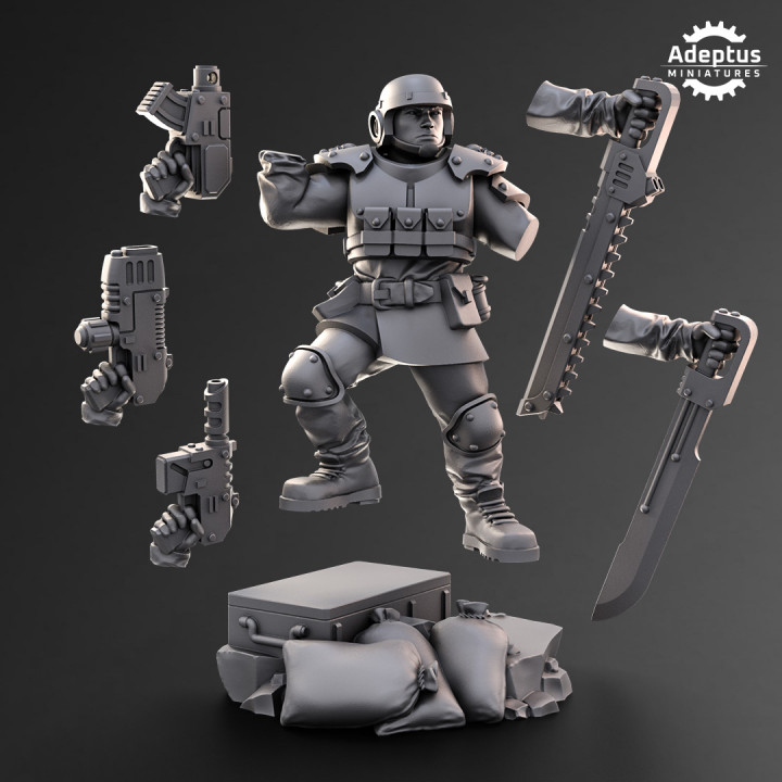 3D Printable Commander. Ultima Troops. Imperial Guard by Adeptus Miniatures